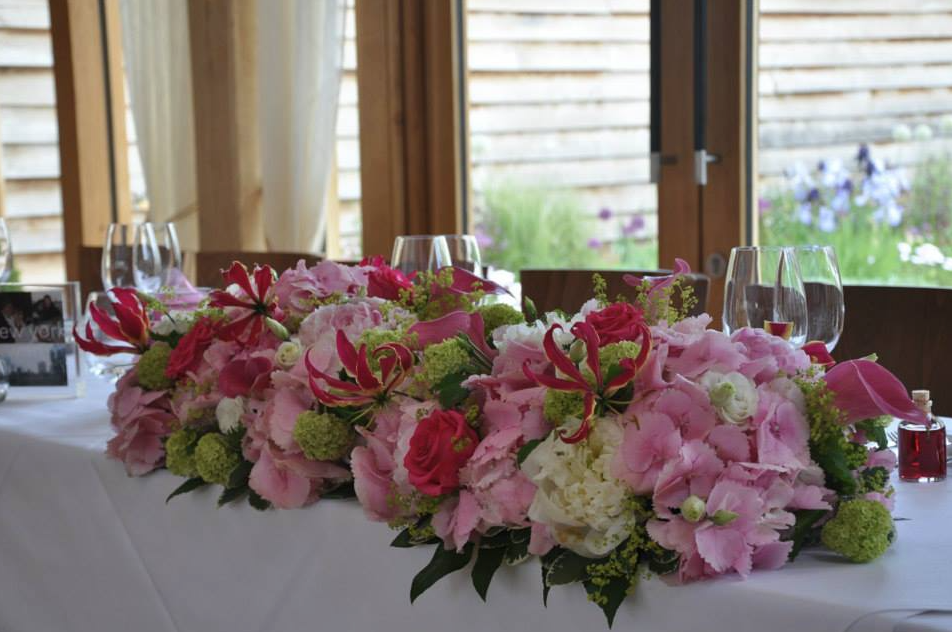 Raspberry pink and lime green wedding colours | The Dessy Group